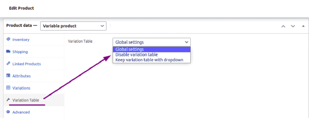Product Variation Table for WooCommerce – WPXtension
